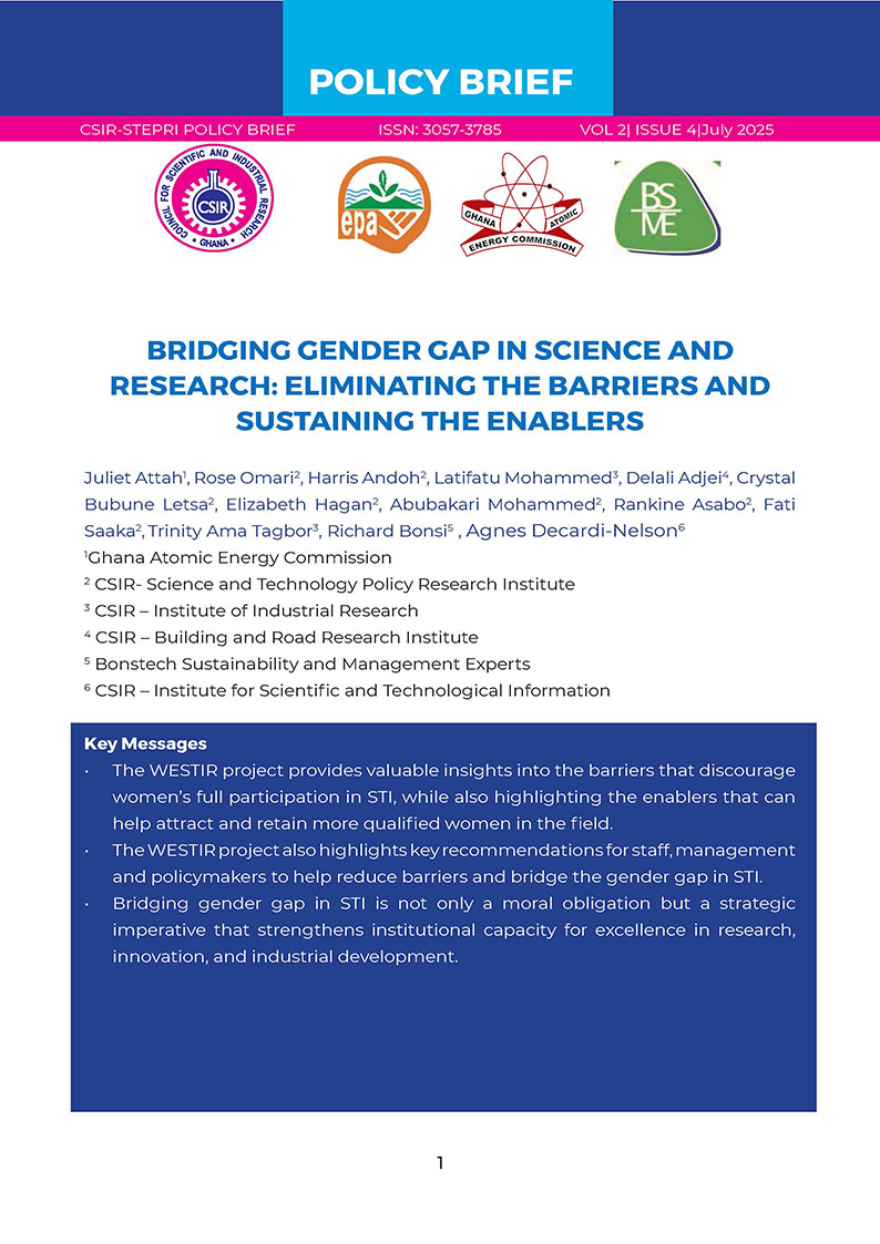 BRIDGING GENDER GAP IN SCIENCE AND RESEARCH: ELIMINATING THE BARRIERS ...